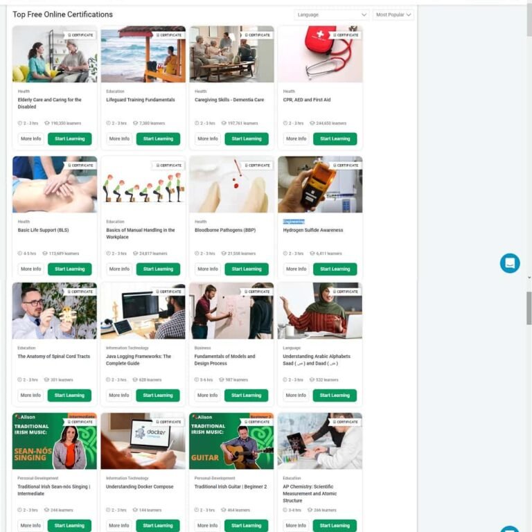 Alison Free Online Courses with Certificates | Top Free Certifications ...